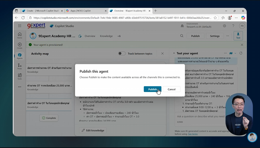 สร้าง AI Agent ด้วย Copilot Studio: แนวทางใหม่ในการจัดการงาน HR | 9Expert